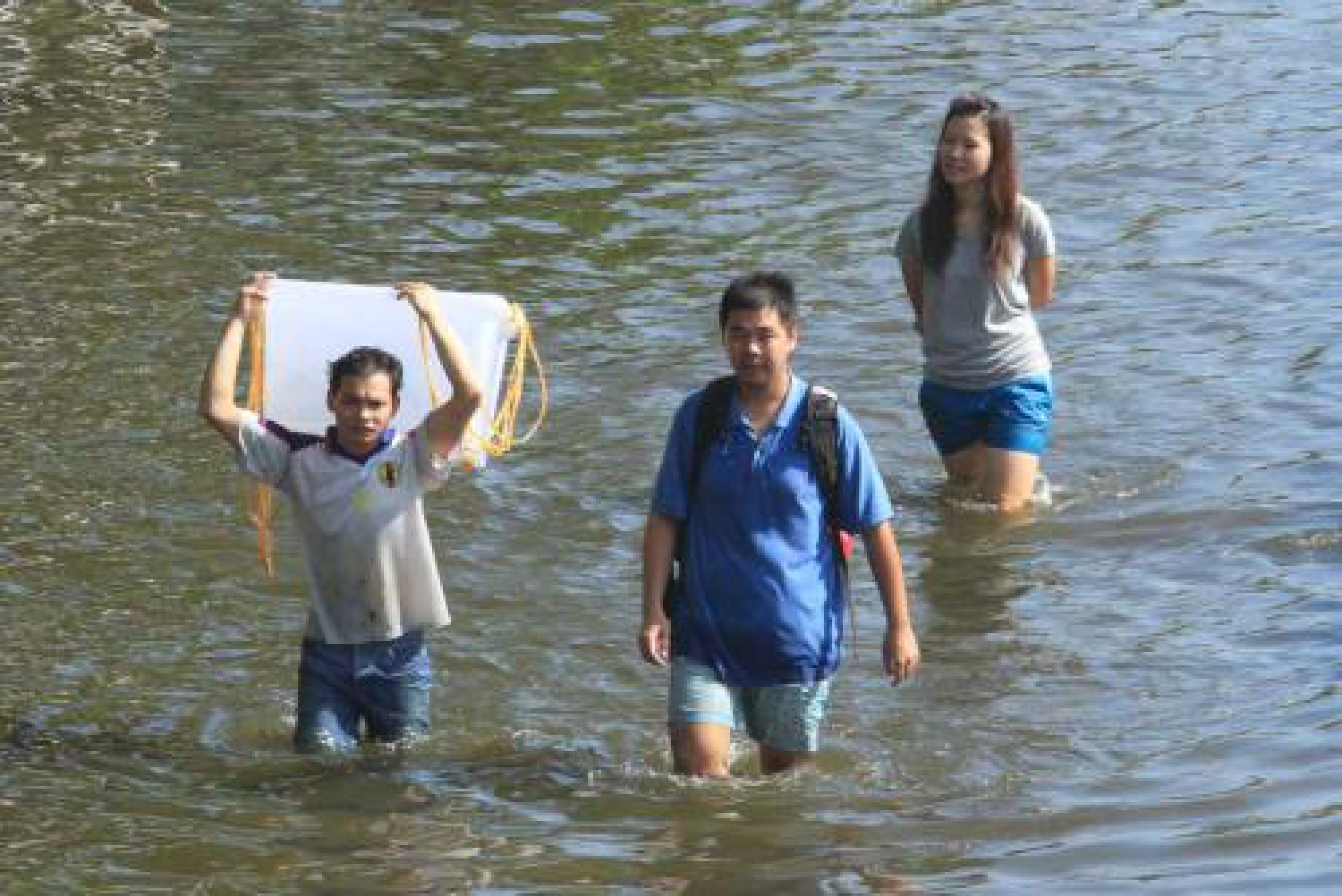 Evacuations ordered as river seen surging