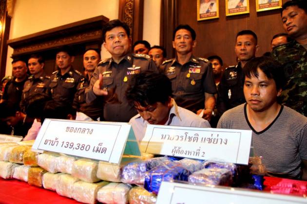 Sing Buri cops nab yaba pills, ice