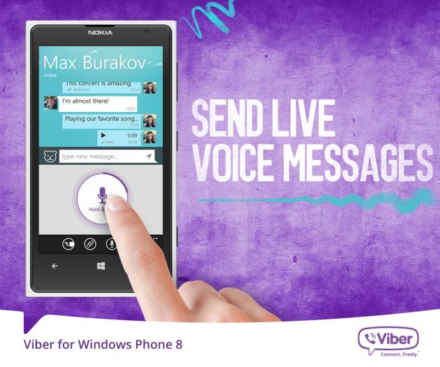 Viber's 'Hold & Talk' now available for Windows Phone users