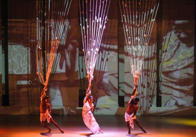 A swirl of colourful saris