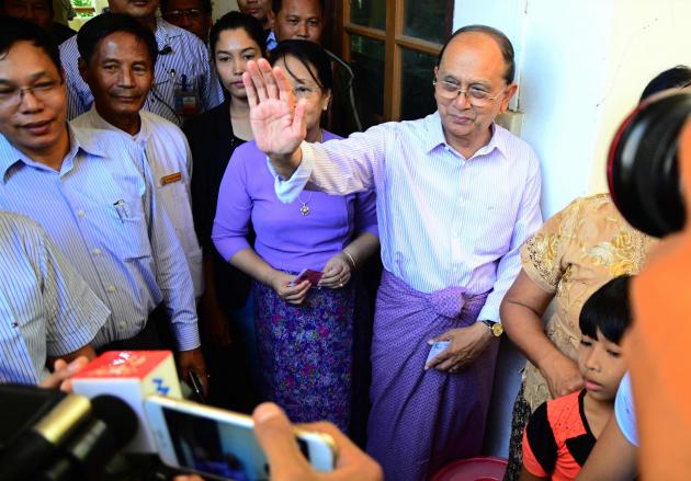 Ex-leader Than Shwe votes in Nay Pyi Taw