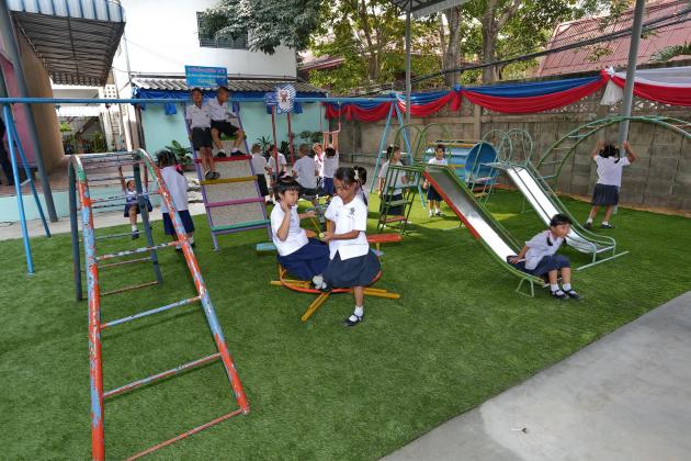 BTS gives playground