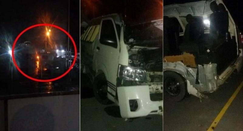 Police clip shows working lights on van wreck even after battery removed