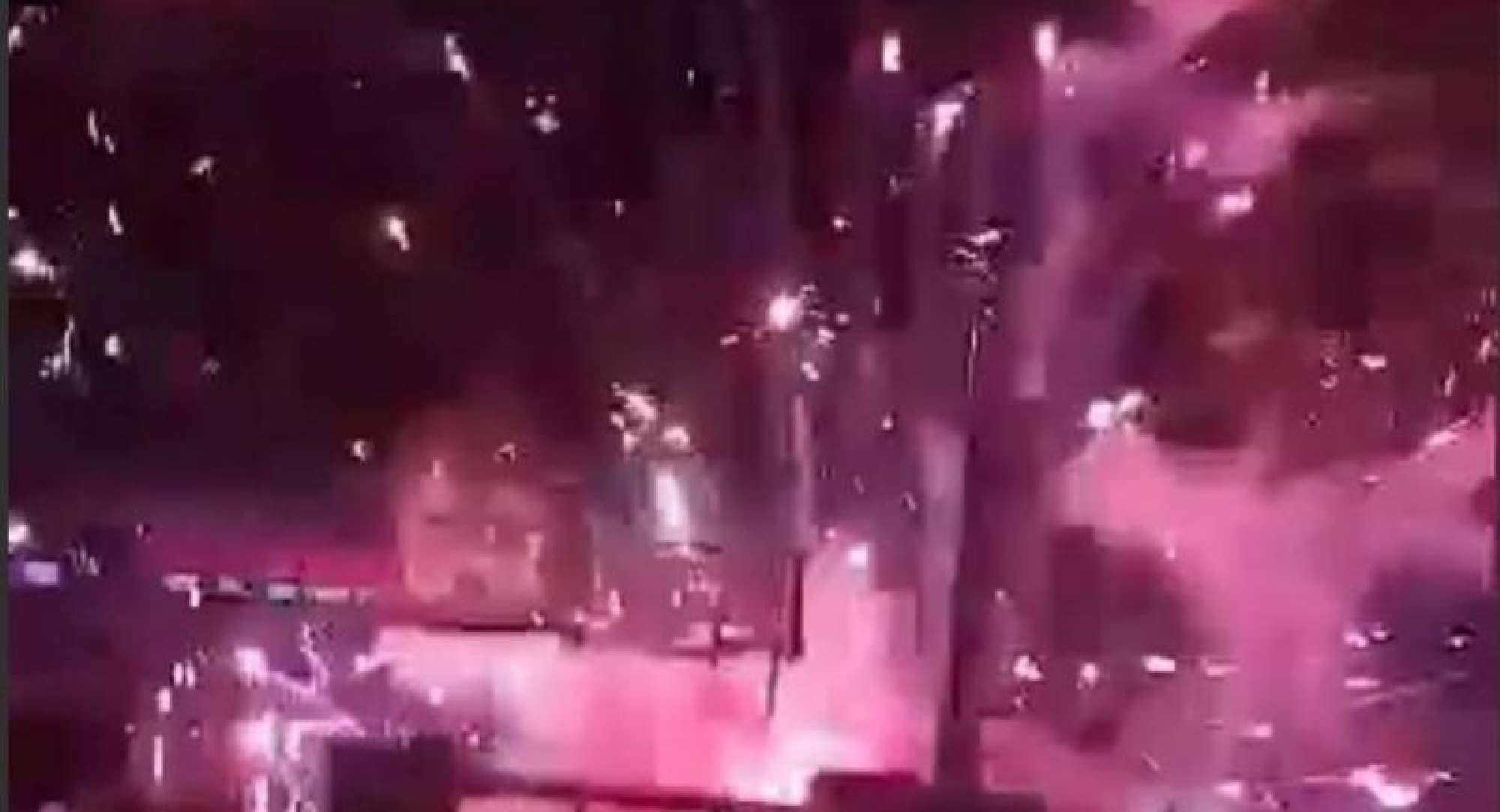 Seven injured as fireworks shoot into audience