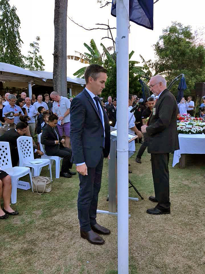 Crew of HMAS Anzac in Phuket for dawn Anzac Day ceremony