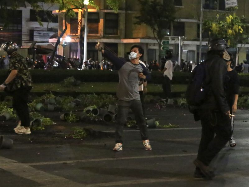 32 people injured as pro-democracy protesters, police clash