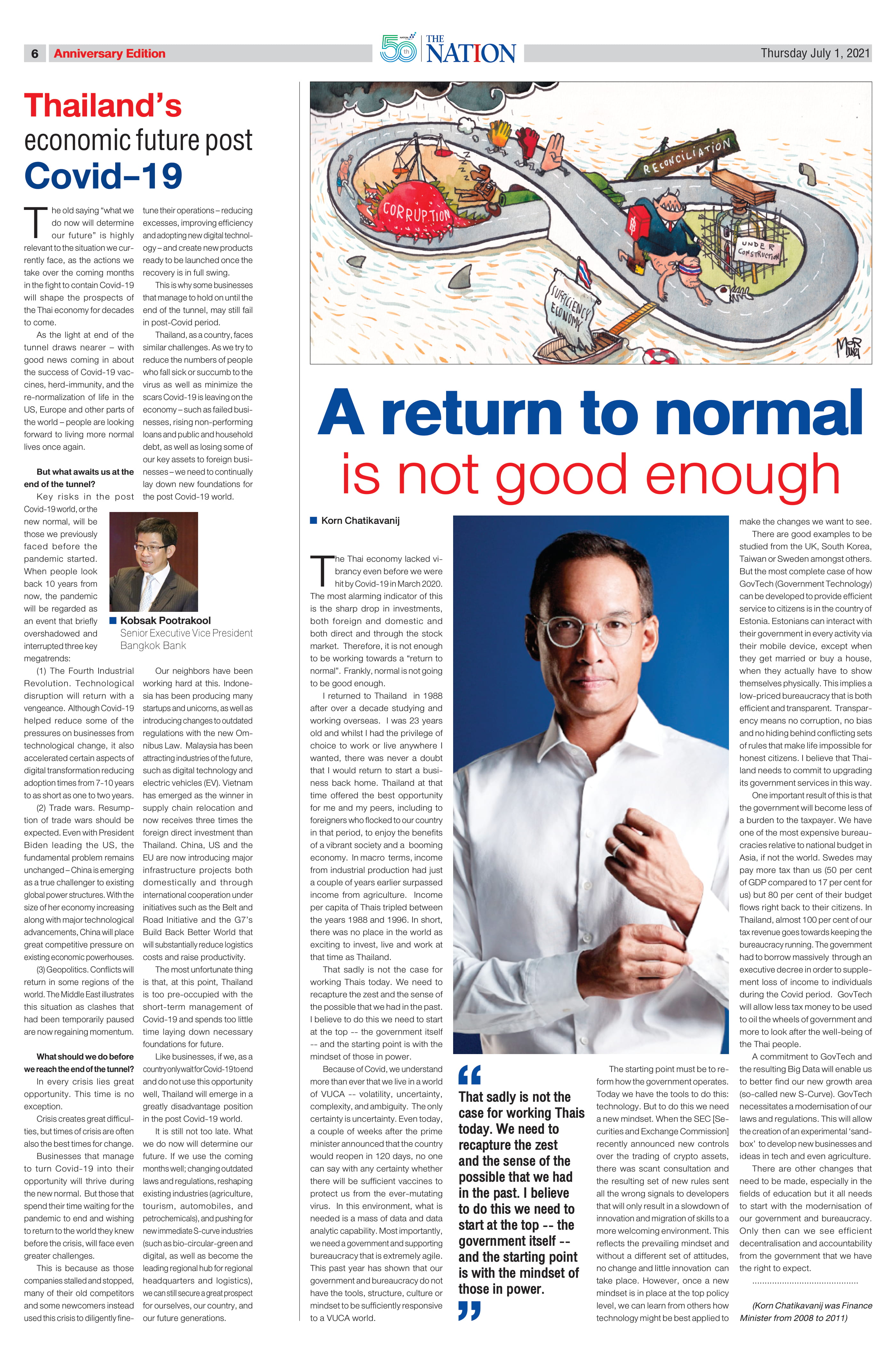 A return to normal is not good enough