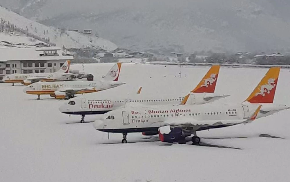 Bhutan has been witnessing heavy snowfall resulting in extremely cold ...