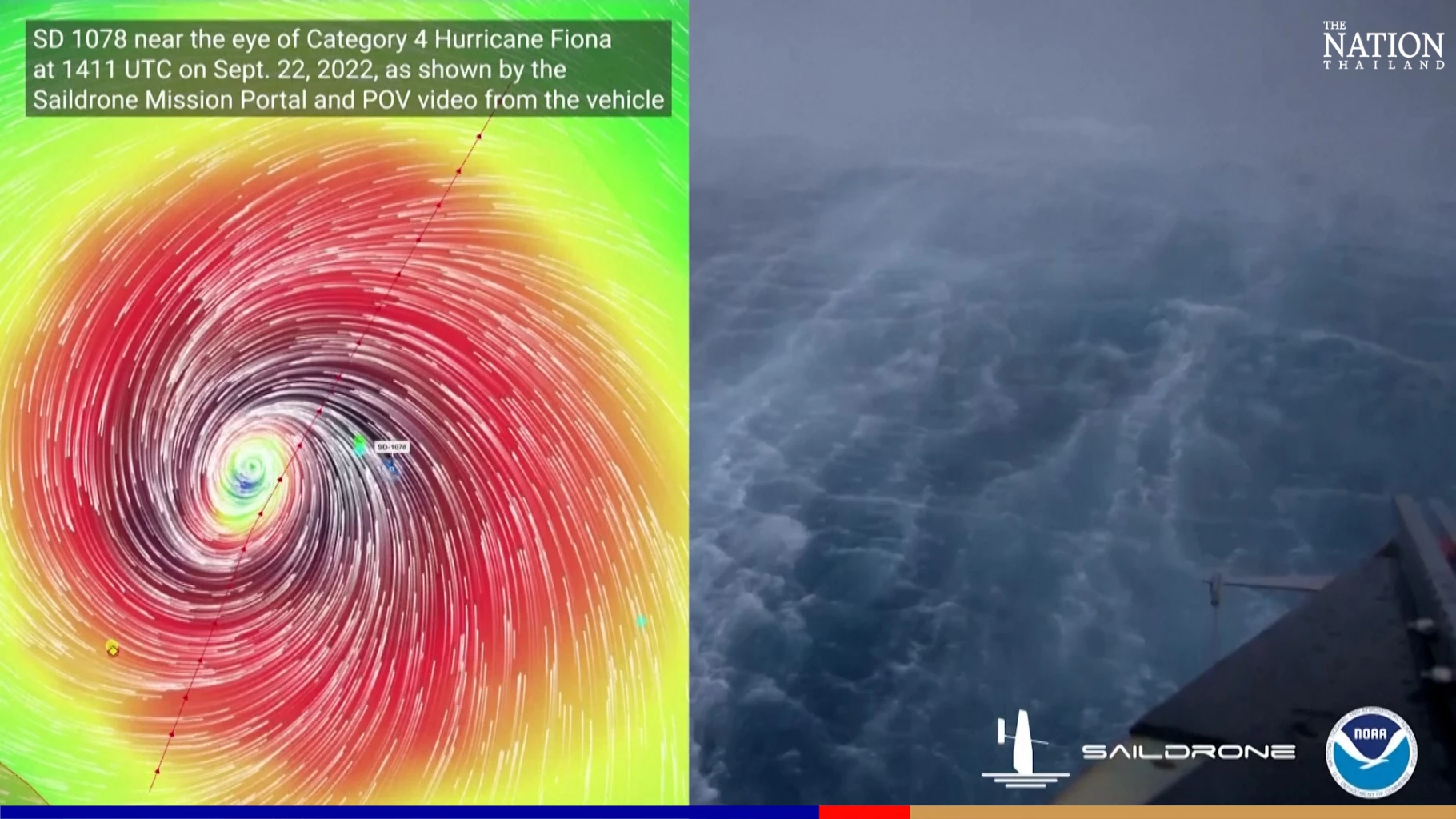Wild waves in Atlantic Ocean as Hurricane Fiona heads to Bermuda | The ...