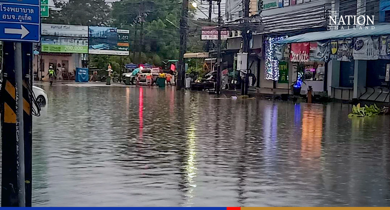 Phuket old town under metre-deep flood after overnight storm