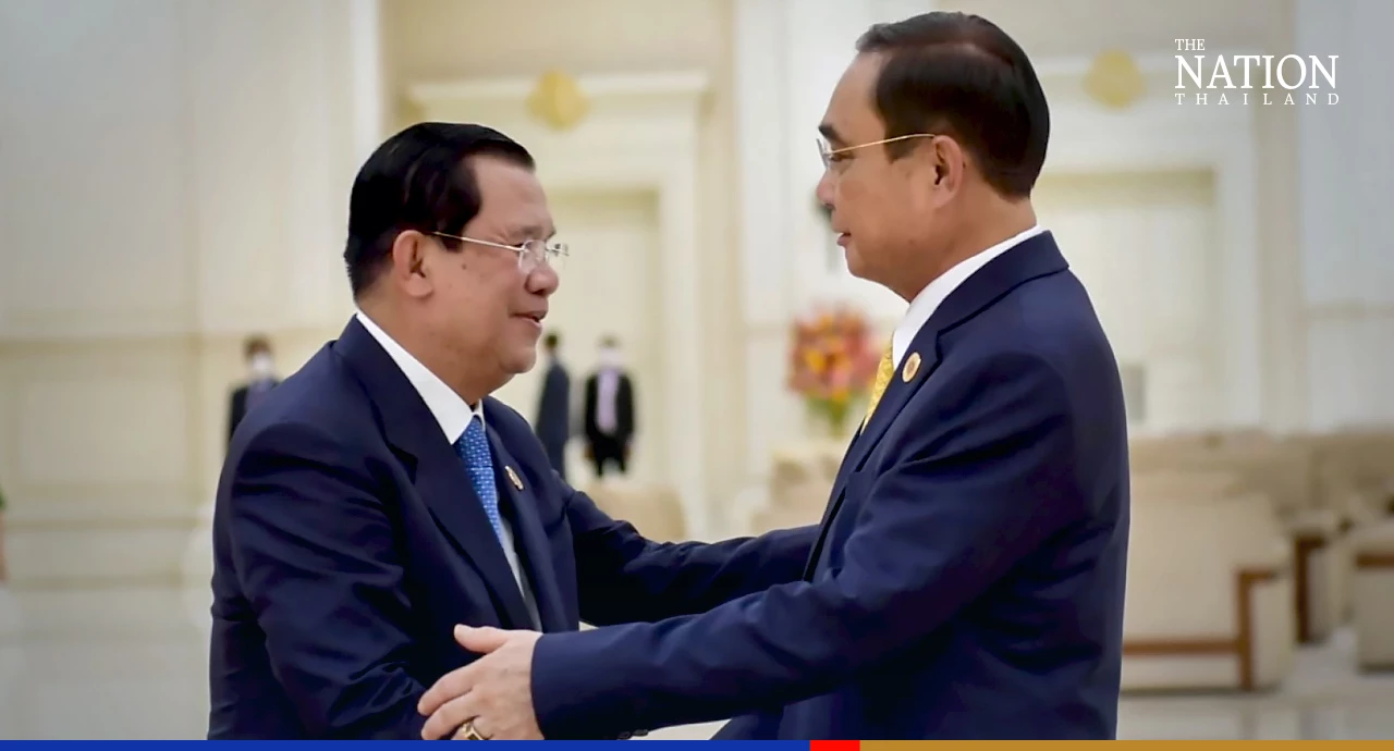 With a hug and praise, Prayut and Hun Sen meet for first time in three ...