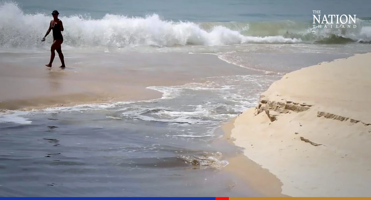 Black, stinky water off Karon beach is only sludge, say Phuket authorities