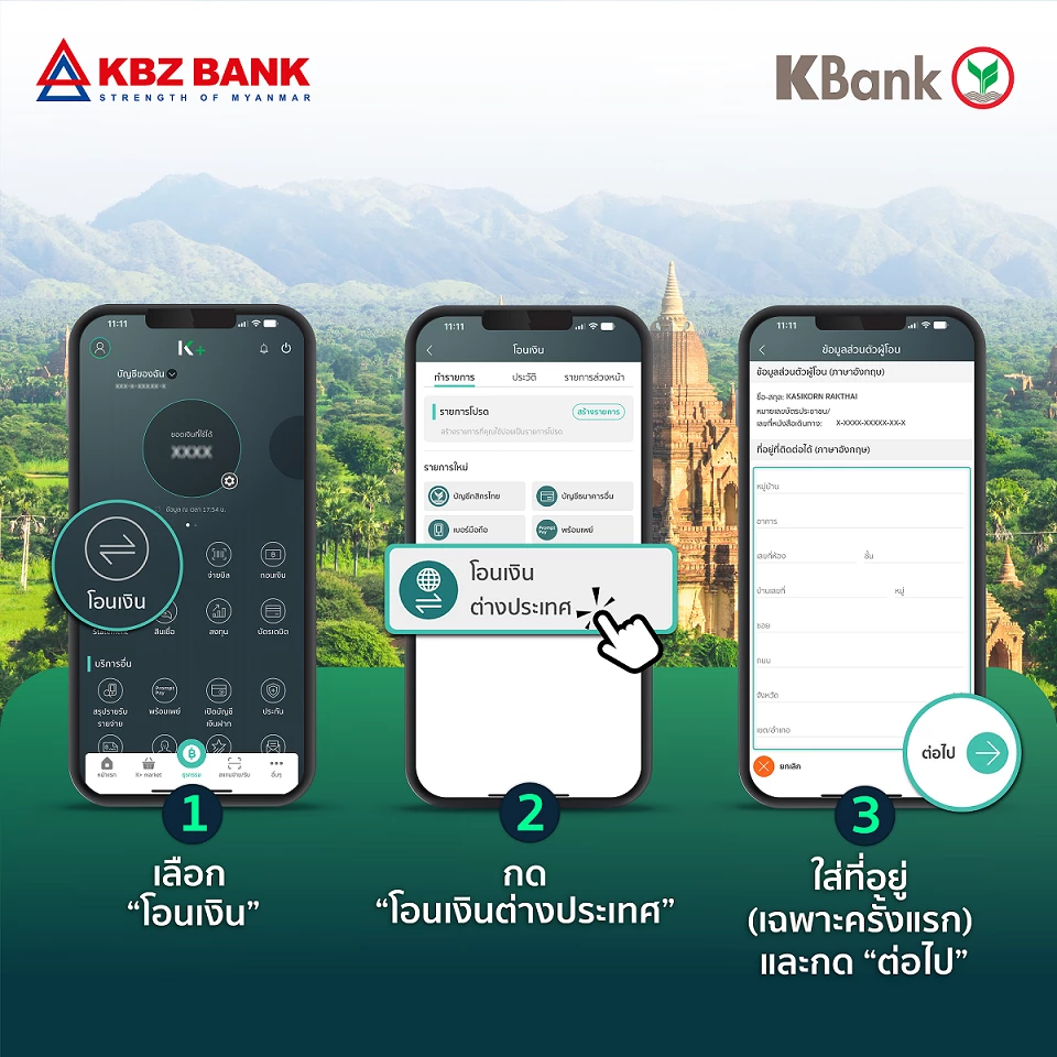KBank partners with KBZ Bank in offering Kyat funds transfer service ...