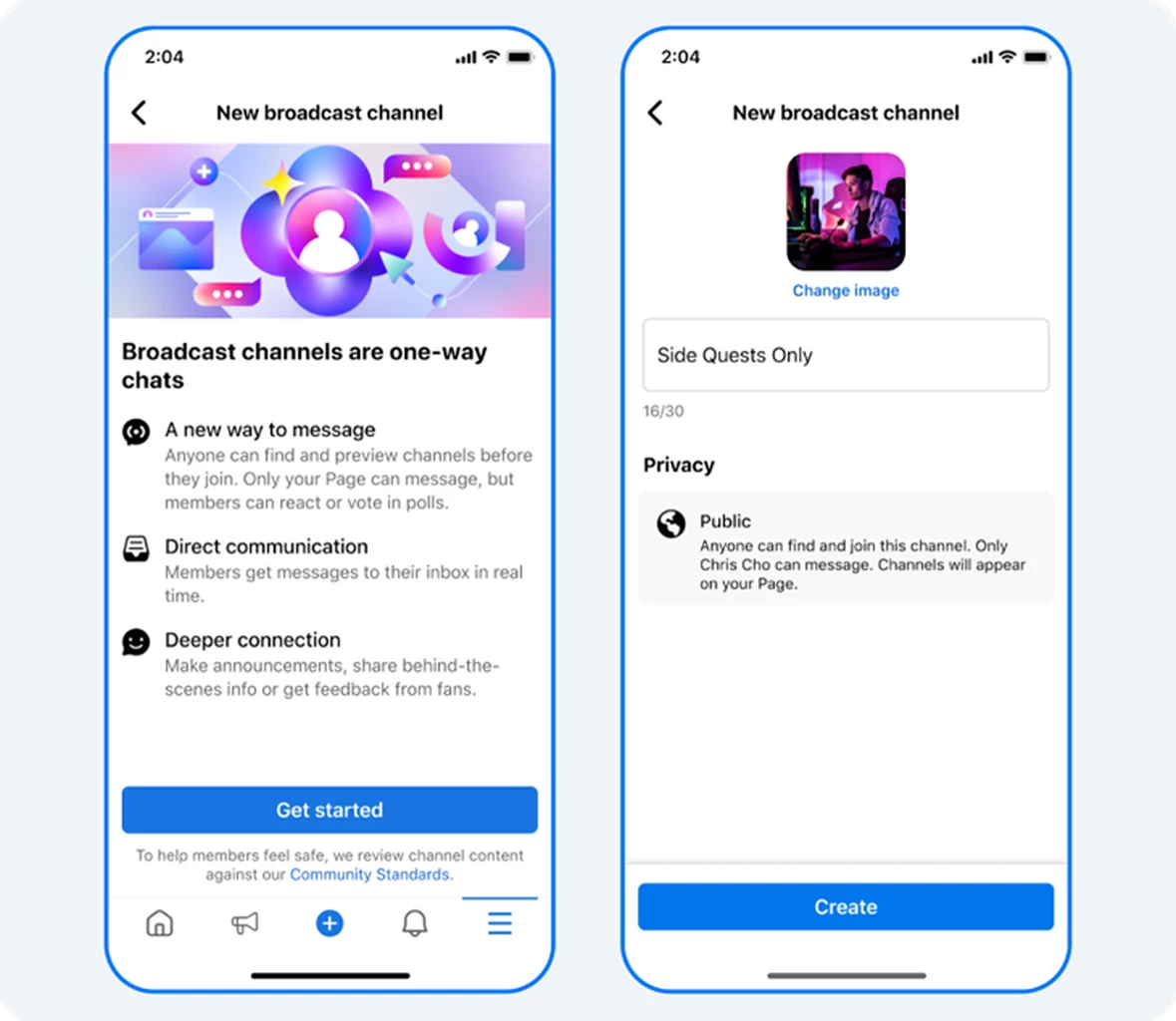 Introducing Broadcast Channels on Facebook and Messenger