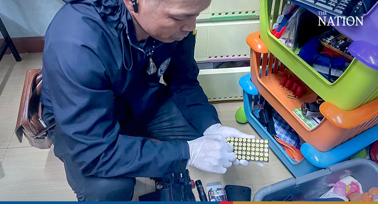 BB gun and bullets seized as evidence from home of suspected gunman
