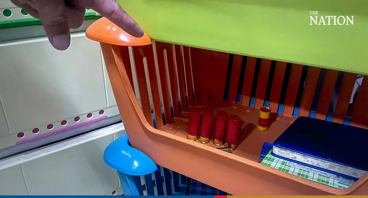 BB gun and bullets seized as evidence from home of suspected gunman