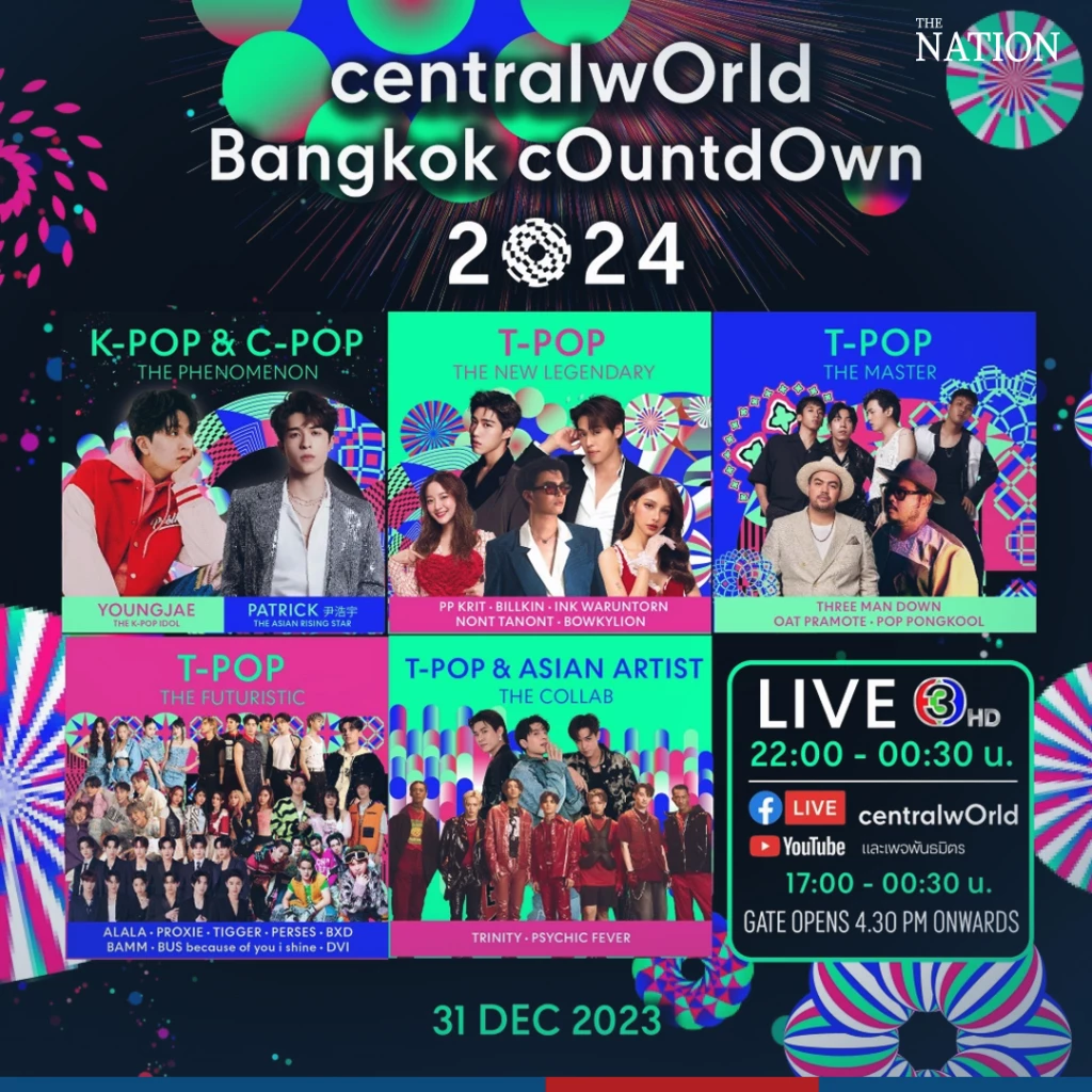 Major countdown venues in Bangkok to ring in the New Year