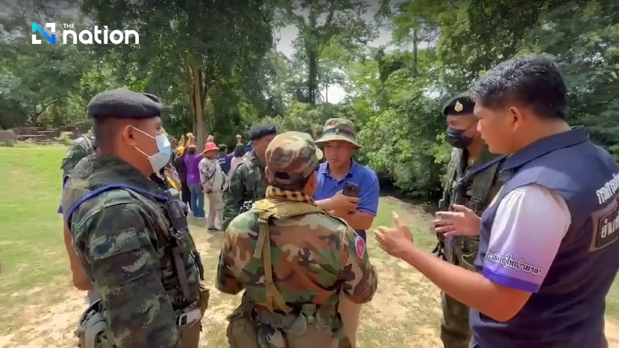 Cambodian nationals stage demonstrations at Ta Krabei and Ta Moan Thom temples