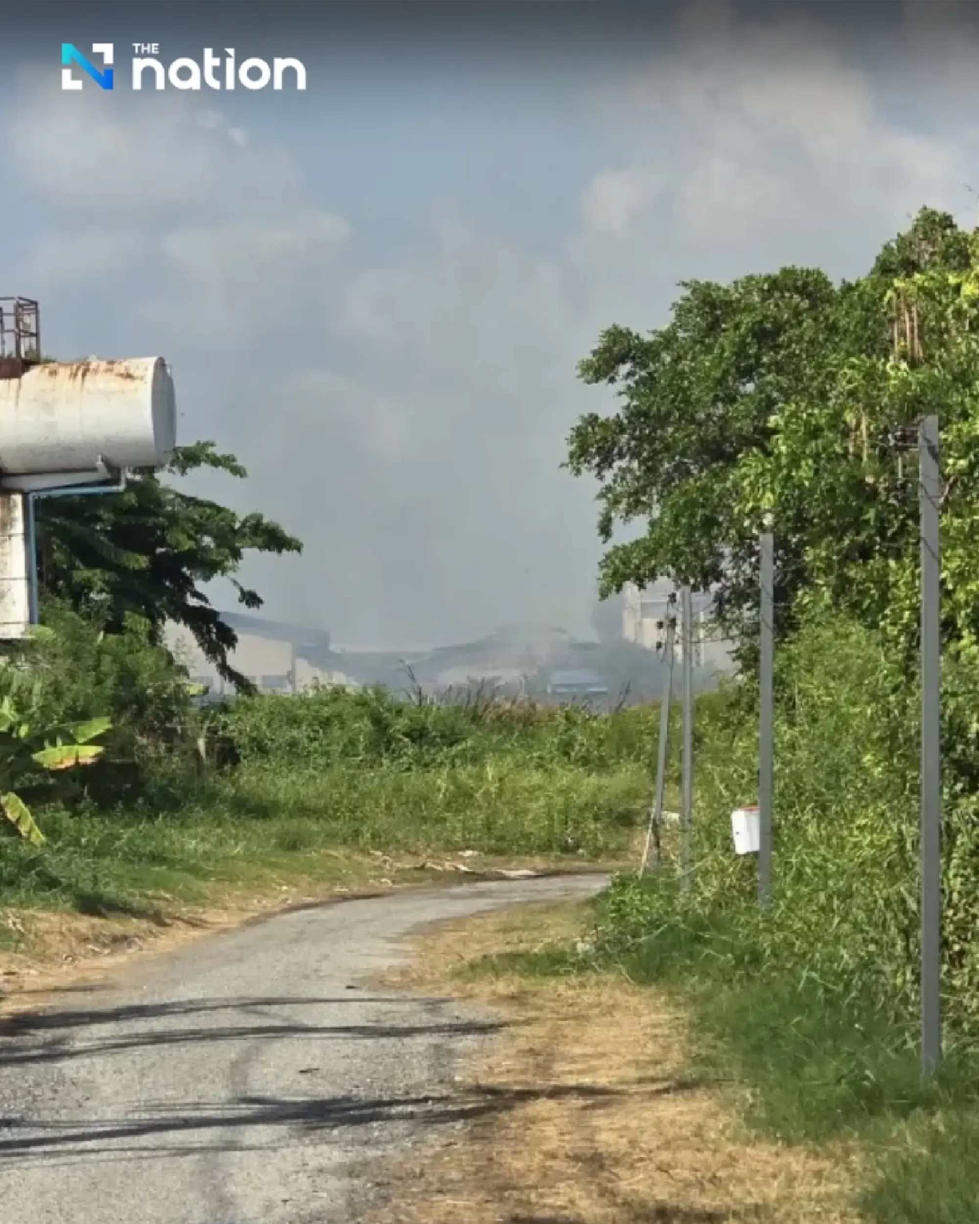 Helicopter crash in Samut Prakan causes injury as fire spreads