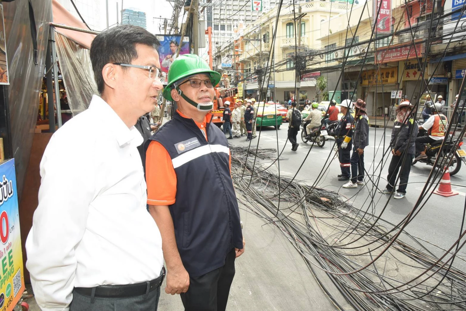 Cables on Charoen Krung Road to be moved underground