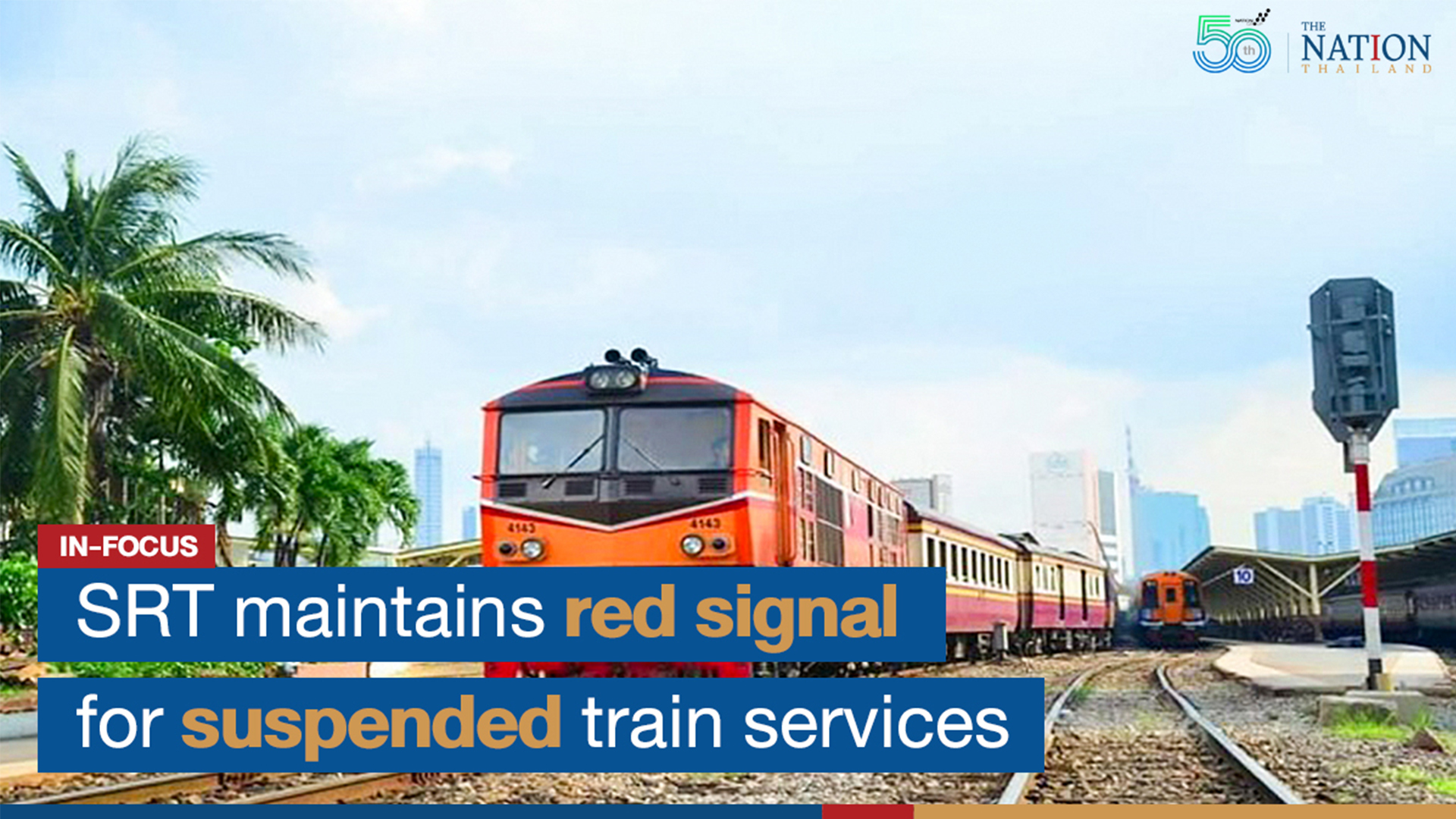 SRT maintains red signal for suspended train services