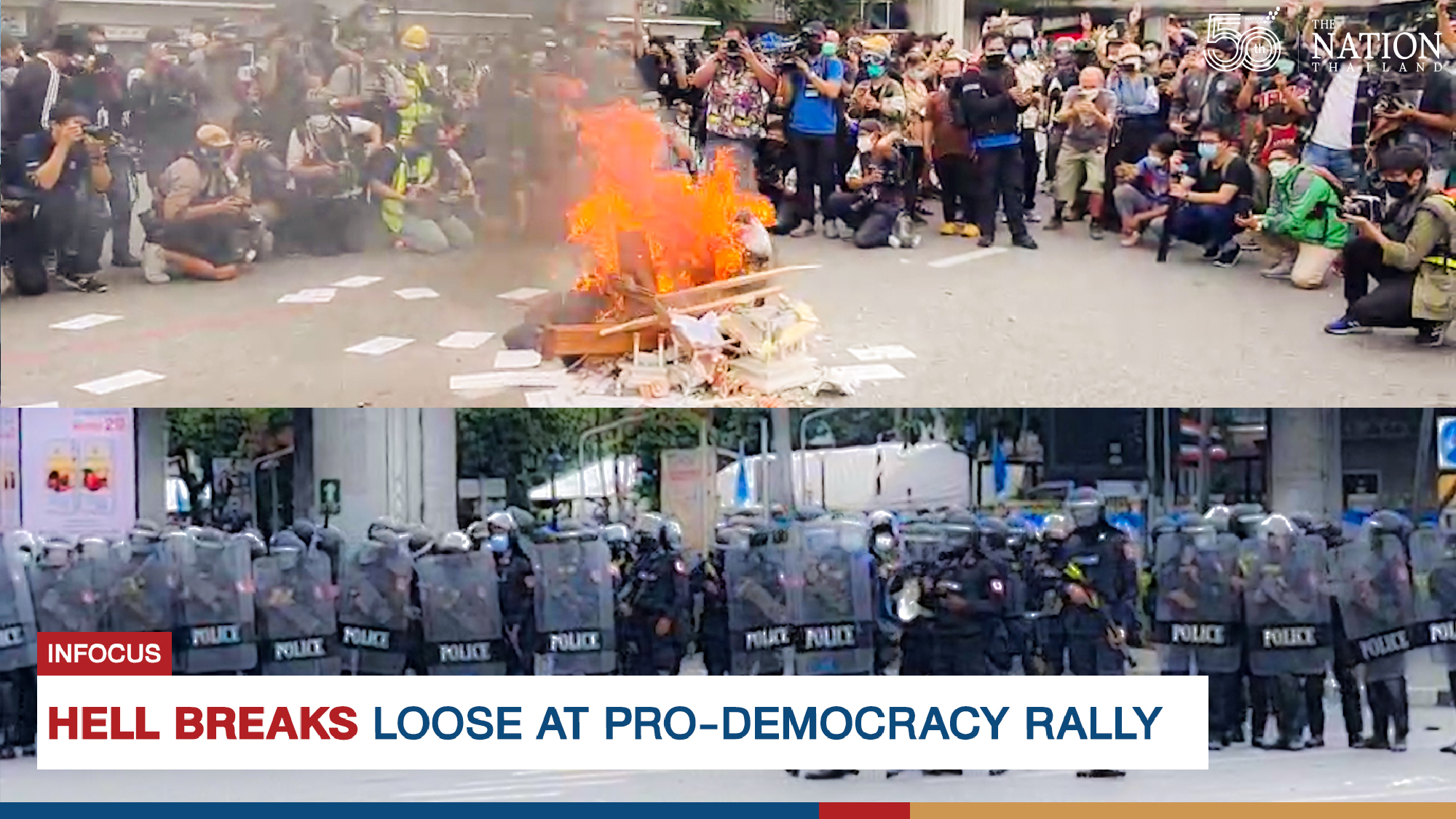 Hell breaks loose at pro-democracy rally