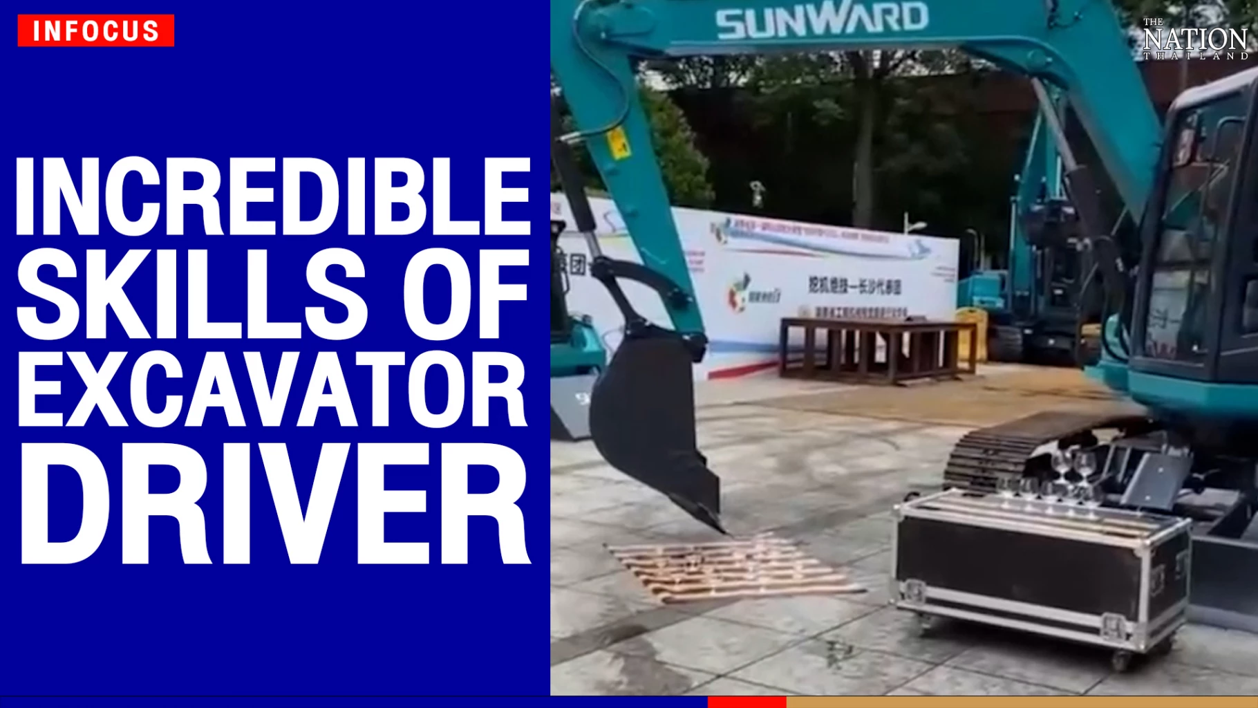 Incredible skills of excavator driver