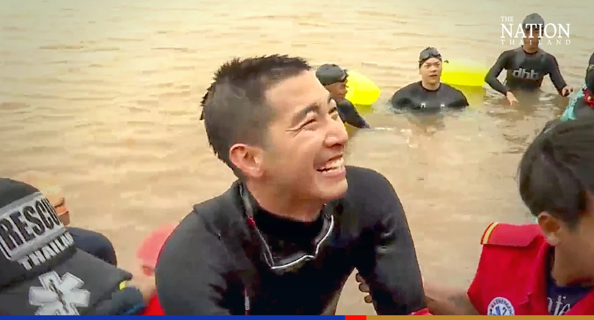 Tono battles currents and critics to complete first half of Mekong swim