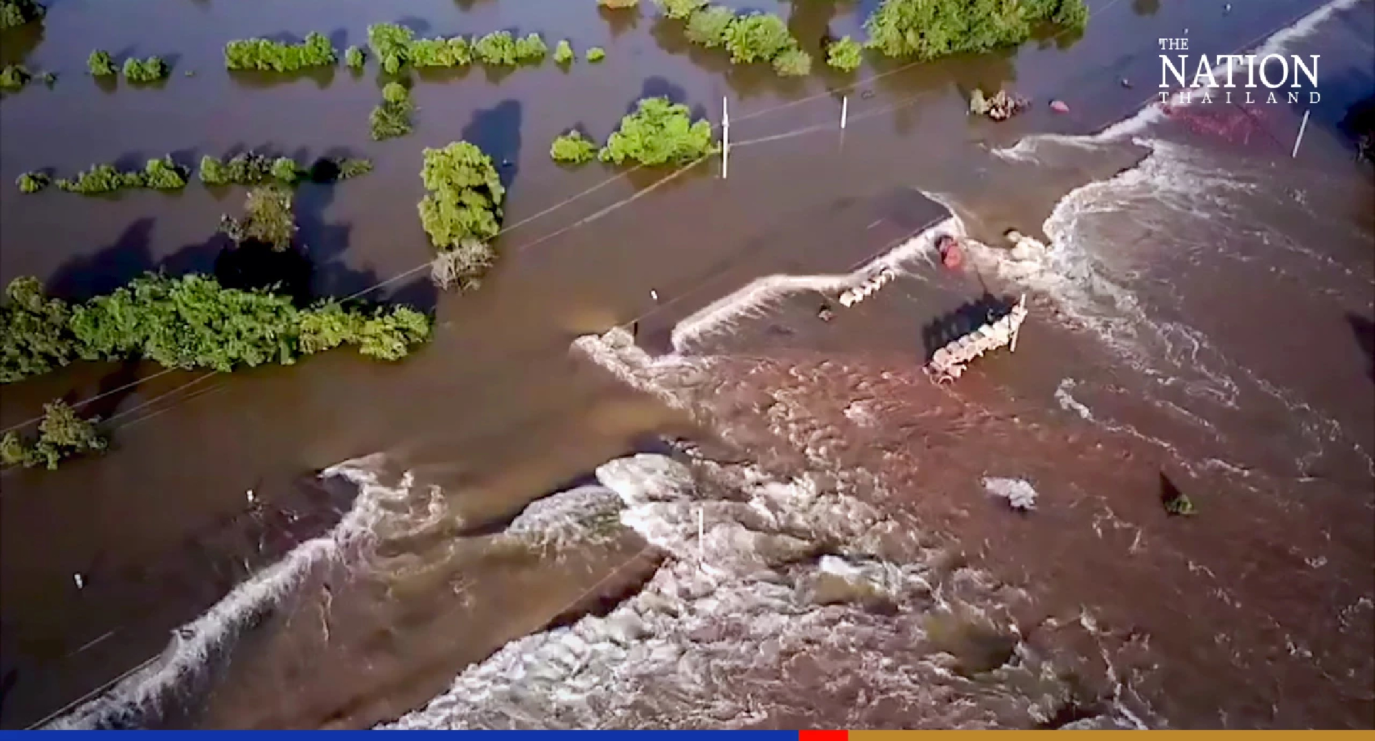 Runoffs from Ubol Ratana Dam inundate many areas of Khon Kaen