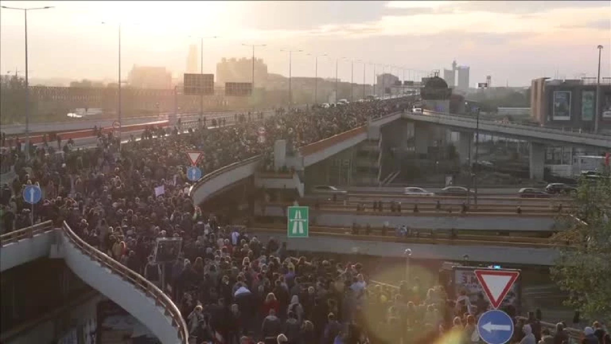 Thousands stage Belgrade protest against violence after mass shootings