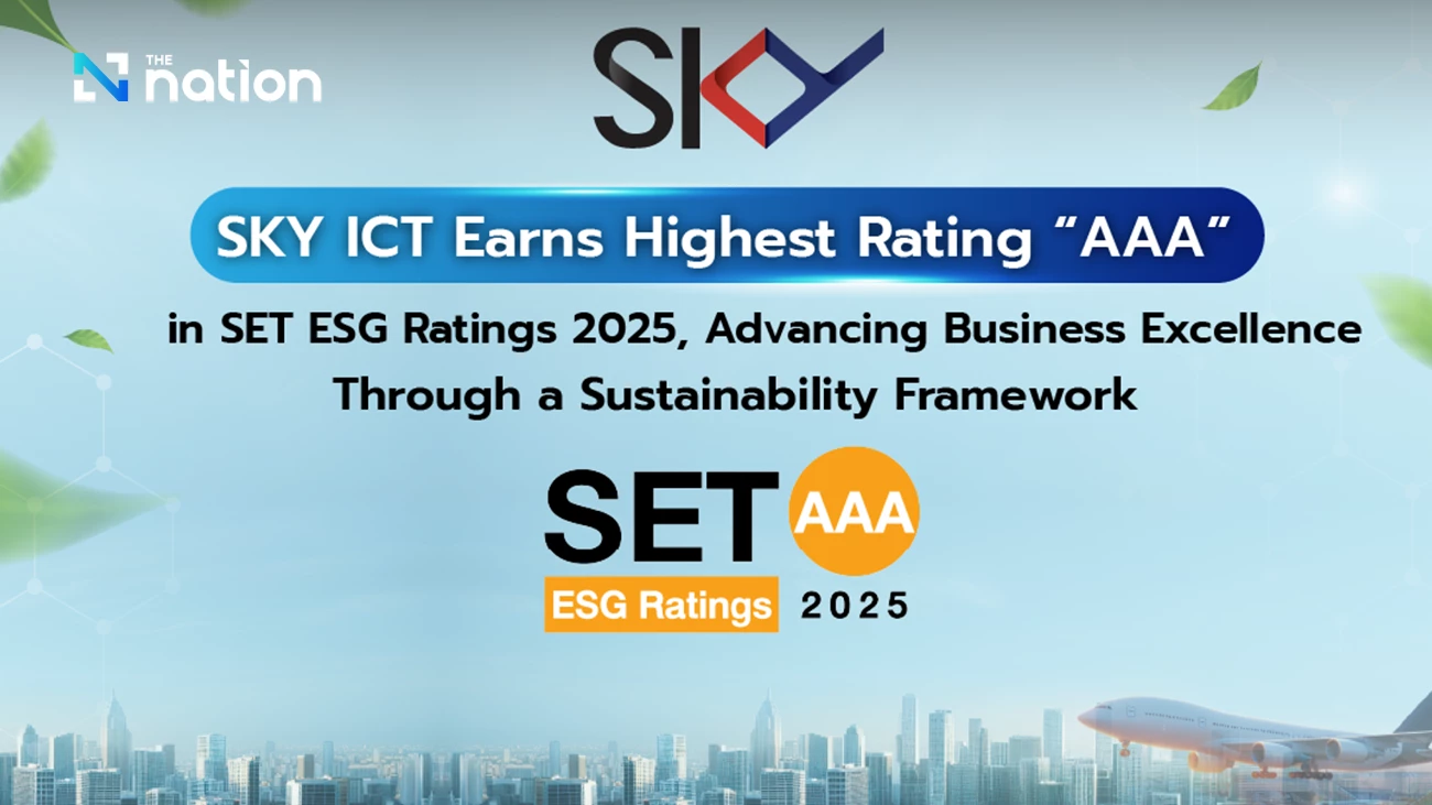 SKY ICT Earns Highest Rating “AAA” in SET ESG Ratings 2025